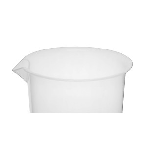 EISCO Plastic Beaker, 500ml - Polypropylene Plastic - Raised Graduations, Tapered Spout - Euro Design