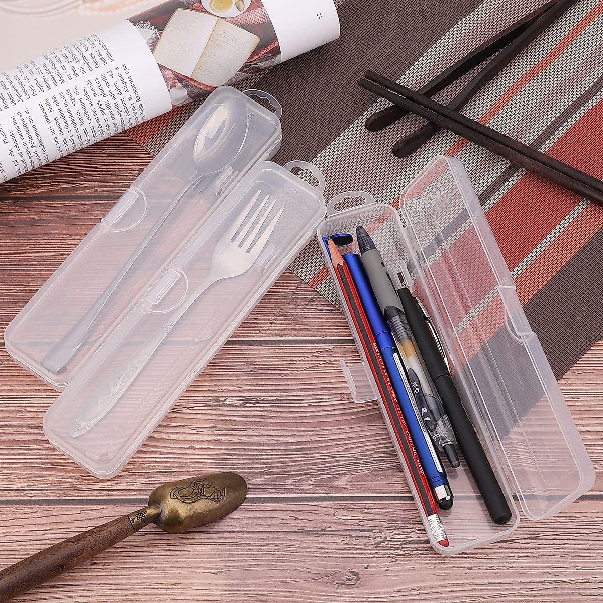 6 Pack Travel Toothbrush Case Holder, Portable Clear Toothbrush and Toothpaste Storage Container for Travel, Home, Business, Camping, School, Breathable Toothbrush Storage Box Cover