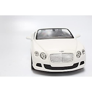 PowerTRC Full Functional GT Speed Bentley Continental Official Licensed by Bentley RC Vehicles Battery Operated 1:12 Scale for Kids (White)