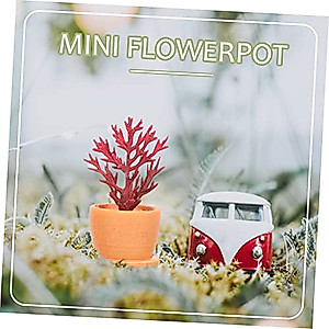 IMIKEYA 30 pcs Mini Flower Pot Succulents Artificial assesseries Artificial Succulent Plant Faux Floral Fake Potted Plant Mini Plant pots Mini Decoration Artificial Mini Potted Plants Moss
