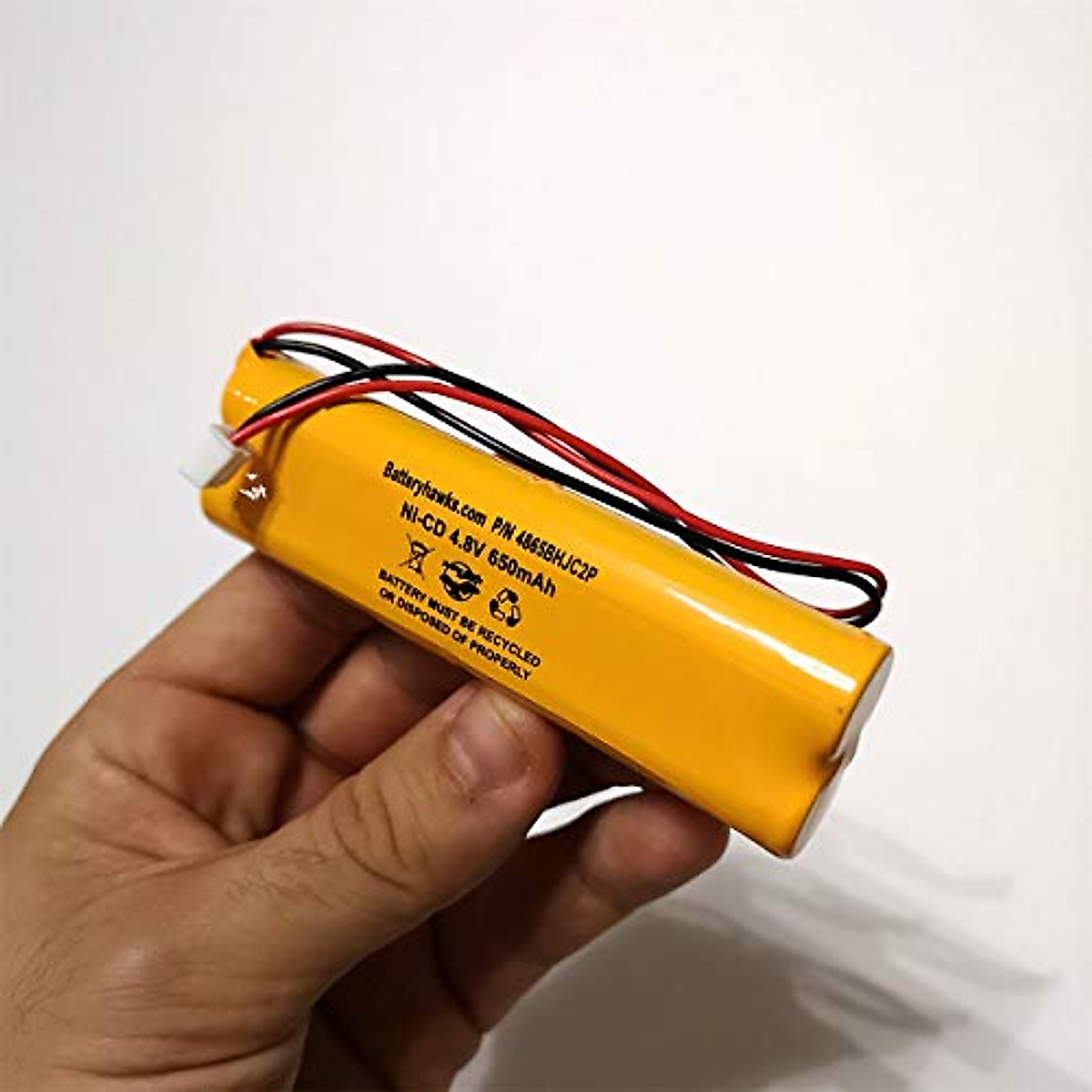 (5 Pack) Unitech Dual-Lite 0120859 Ni-CD AA 650mAh All Fit E1021R LITHONIA D-AA650Bx4 4.8V EJW-NI-CAD 800mah BYD D-AA650B-4 Exit Sign Emergency Light NiCad Battery Pack Replacement