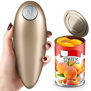 Electric Can Opener - Open the Cans in One Click, Handheld Automatic Can Opener for Almost Size, Smooth Edge Food-Safe Electric Can Openers for Chefs, Arthritis and Seniors, Best Kitchen Gadget