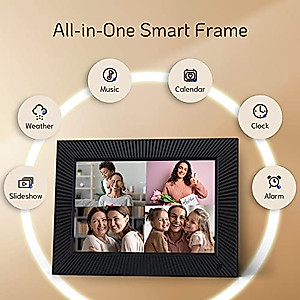NexFoto 32GB Digital Photo Frame 10.1 Inch, WiFi Digital Picture Frame with HD Display, IPS Touch Screen, Easy to Share Photos Video via App, Auto-Rotate, Wall-Mountable, Gift for Grandparents