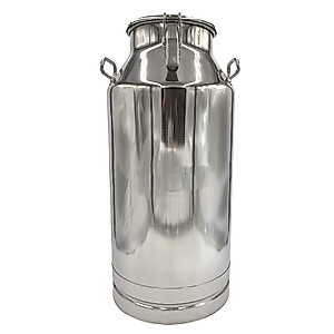 Stainless Steel(304 Grade) Milk, Maple Syrup Transport Cans, Sealed Lid & Optional Spigot (50 Liter (13.2 Gal.), Including Dispenser)