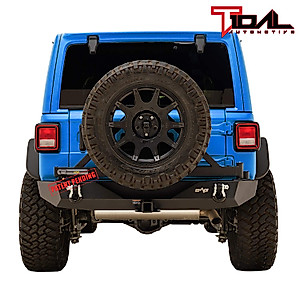 Tidal Rear Bumper with Tire Carrier & Hitch Receiver for 18-20 JL Wrangler
