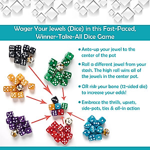 Roll The Bones Dice Game for Kids, Fast-paced Dice Game for Family Game Night, 2-6 Players Aged 5+, Pirate Dice Kids Games, Fun Family Game for Adults and Family, Easy to Learn