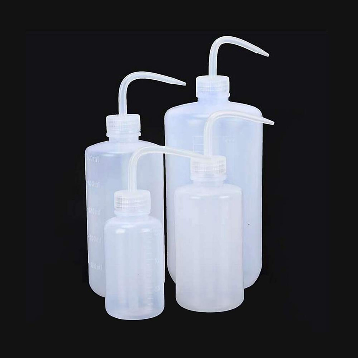 VANTOBEST 2Pcs 1000ml/34oz Clear Plastic Wash Bottle Plastic Squeeze Tattoo Bottle with Narrow Mouth Squirt Bottle Containers Cans Pots Watering Tool for Gardening Lab Industry