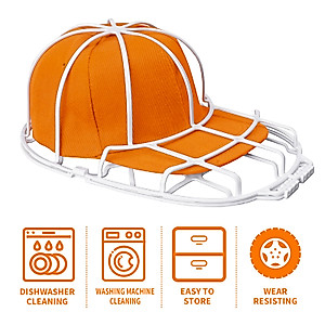 LOTBTRII Hat Washers, 1 Pack Baseball Hat Cleaners Cap Washer, Fit for Adult/Kid's Hat Washer Frame Cage, Hat Protector Racks for Washing Machine, White
