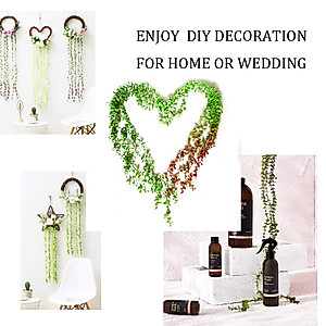Wellindecor 2 Pcs Artificial Hanging Eucalyptus Leaves Faux Hanging Vines Greenery for Home Indoor Outdoor Garden Wedding Décor (Green), 43.30 × 3.93 inch