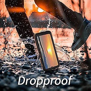 Hllhunkhe for Samsung Galaxy A03S Waterproof Case with Built-in Screen Protector - Rugged Full Body Underwater Dustproof Shockproof Drop Proof Protective Cover for Samsung Galaxy A03S - Black