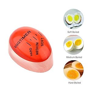 Egg Timer Egg Perfect, Boiling Eggs Soft Hard Boiled Egg Timer, Kitchen Timers That Changing Color Based On Egg Doneness | Kitchen Gadge - Classic Red