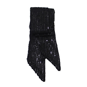 HI-party Small scarf with fashionable sequins for decoration (Black)