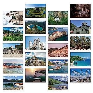 Dear Mapper Montenegro Vintage Landscape Postcards Pack 20pc/Set Postcards from Around the World Greeting Cards for Business World Travel Postcard for Mailing Decor Gift