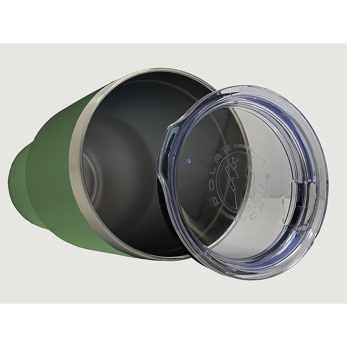 LaserGram 30oz Vacuum Insulated Tumbler Mug, Motorcycle, Personalized Engraving Included (Camo Green)