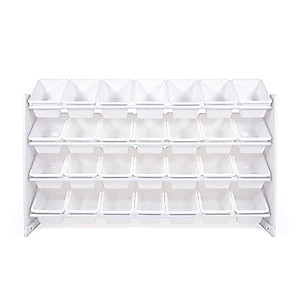 Humble Crew Mega Kids Toy Storage Organizer with 28 Storage Bins, White
