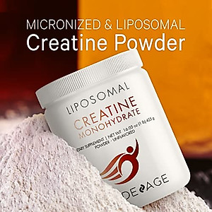 Codeage Liposomal Creatine Monohydrate Powder Supplement, Pure Creatine 5000mg 3-Month Supply, Unflavored Creatine, Micronized Creatine Powder, Creatinine Sports Muscles, Keto-Friendly - 90 Servings
