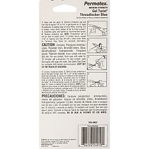 Permatex 24010-6PK Medium Strength Threadlocker Blue Gel, 10 g Gel Twist Applicator (Pack of 6)