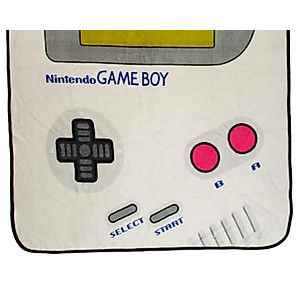 Nintendo Bioworld Game Boy Handheld Game Console Fleece Throw Blanket 45" X 60"