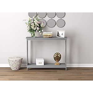 Safdie & Co. - Gray Console Table, 2-Layer Entryway Table, Console Tables for Entryway, Use As Doorway Table, Sofa Table, or Accent Furniture for Decorating Foyer, 12 x 31.5 x 39.5 Inches