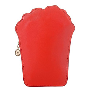 QZUnique Food Shape Cross Body Bag PU Cartoon Purse Ice Cream Sholuder Bag Handbag with Removable Chain