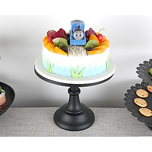 6 Pcs Metal Cake Stand Sets for Dessert Table, Cake Pop Stand Set & Dessert Table Trays & Tiered Cupcake Holder Perfect Display for Wedding, Party, Birthday, Baby Shower, Decorations (Matte Black)