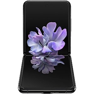 SAMSUNG Galaxy Z Flip F700U | 256GB Storage | Folding Glass Technology | AT&T Locked | Mirror Black - (Renewed)