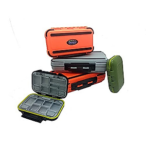 Waterproof Portable Tackle Box Organizer for Vest Small Case Mini Utility Lures Box Kayak fishing Containers For BASS Lures Jewelry Bead for Vest (Gray, MEDIUM)
