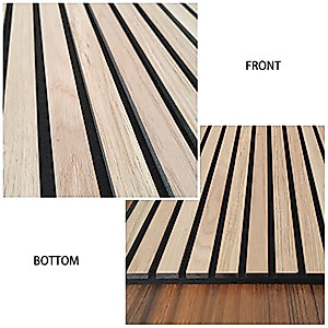 3D Slat Wood Wall Panels Acoustic Panels for Interior Wall Decor Natural Oak | Wood Slat for Wall | Soundproof | 42.5” x 17” Each | Set of 2 Wood Panels for Walls