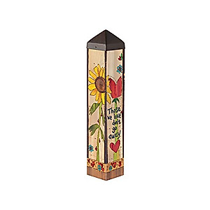 Studio M with Us Everyday Art Pole Outdoor Decorative Garden Post, Made in USA, 20 Inches Tall