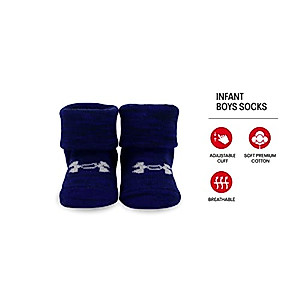 Under Armour Baby Boys' Knit Bootie Sock, Royal Blue, 0-6 Months