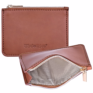 Wisdompro RFID Credit Card Holder, 2 Pack PU Leather Coin Purse Change Wallet