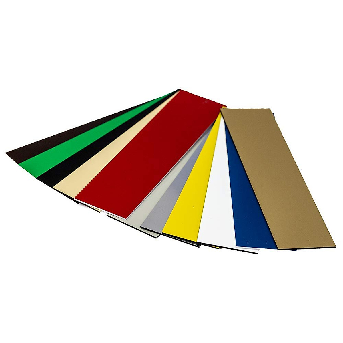 Name Plate Engraving Blanks - 2" x 8" (5-Pack), Brushed Gold