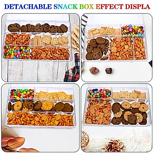 Hiitytin Snack Box Container with 15 Adjustable Compartments Multi Snack Container Divided Organizer Box for Travel School Picnics