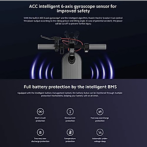 Xiaomi MI Electric Kick Scooter 4, 600W Motor, 18 Miles Long Range & 15.6mph, 10" Tubeless Tires, Dual Brakes, Commuting Electric Scooter for Adults & Teens