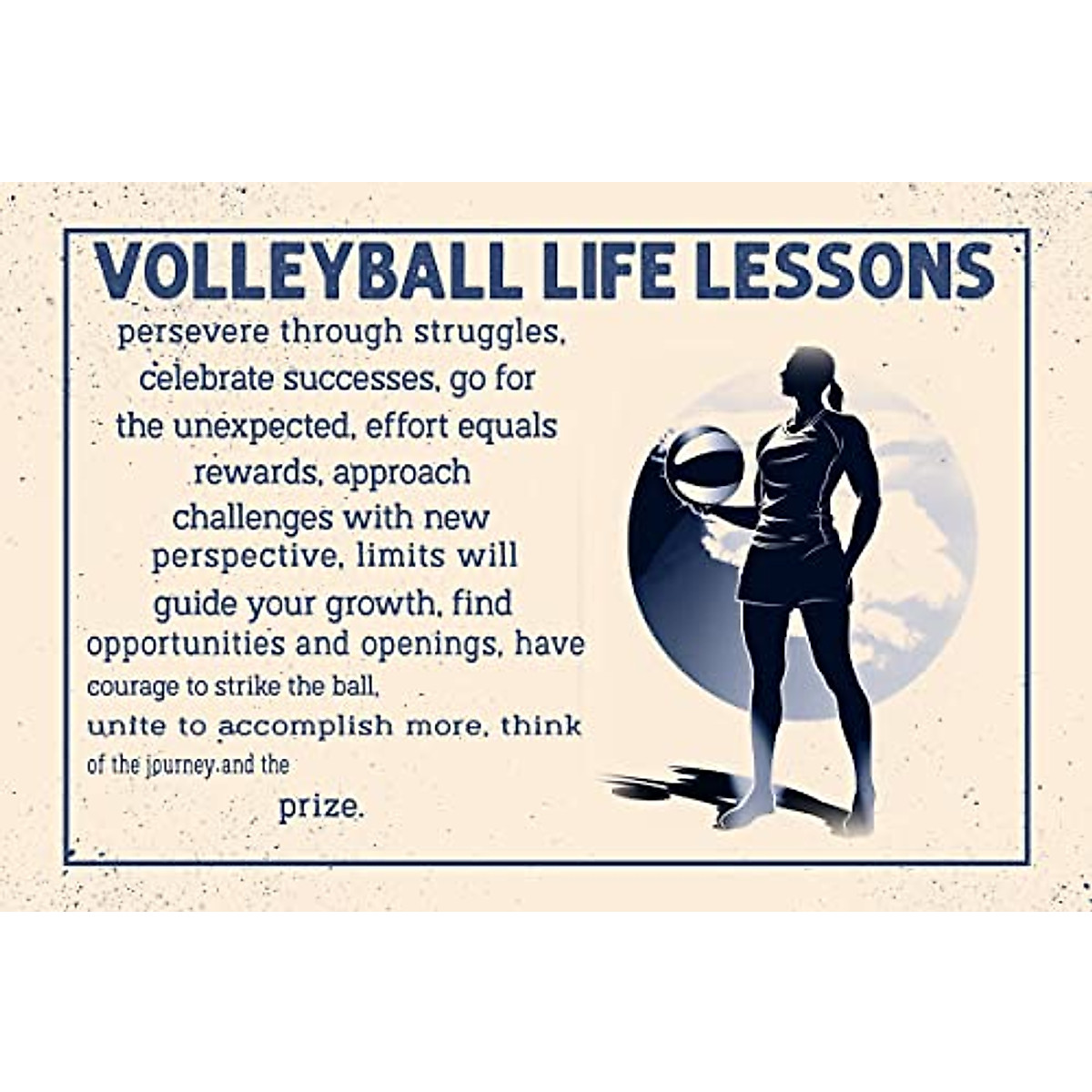 Poster Volleyball Girl Wall Art - Persevere Through Struggles, Celebrate Successes & Unite To Accomplish More 442000