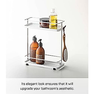 YAMAZAKI Home Bath Rack - Bathroom Shower Storage Holder, Caddy Shelf Organizer, Steel, Short, Water Resistant, No Assembly Req.