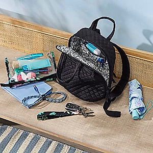 Vera Bradley Women's Cotton MiniTotepack Backpack, Forever Green - Recycled Cotton, One Size