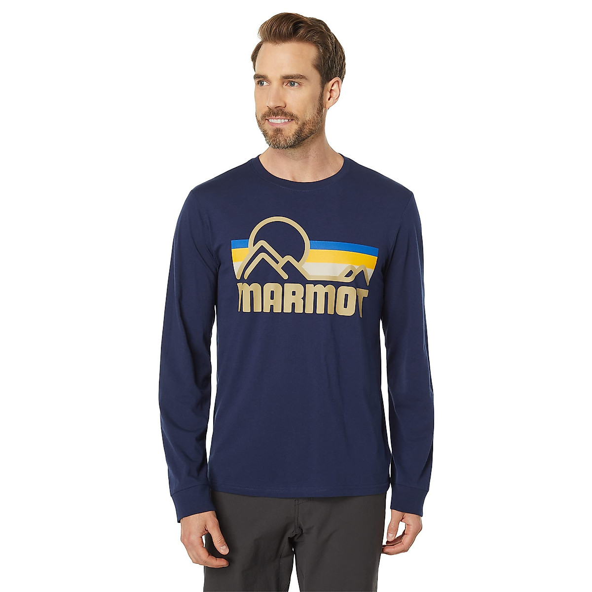 MARMOT Men's Coastal Long Sleeve T-Shirt, Arctic Navy, Medium