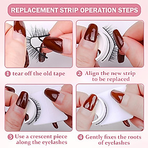 Self Adhesive Eyelashes,Reusable Self adhesive Eyelashes,No Glue Reusable Adhesive Eyelashes,False Eyelashes Natural Look,Self Sticking Eyelashes for Women (Pack of 2 Pairs)