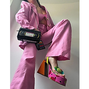 Betsey Johnson Kind Rewind VHS Crossbody, Black