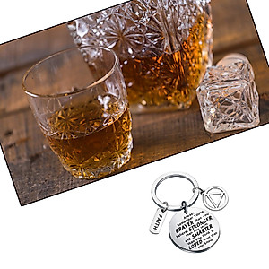 AA Keychain Sobriety Gifts Addiction Recovery Gifts Alcoholics Anonymous Gifts You are Braver Stronger Smarter Than You Think New Beginnings Gift (keychain)