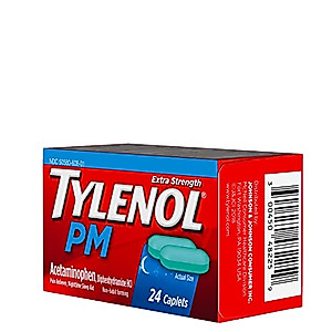 Tylenol PM Extra Strength Pain Reliever & Sleep Aid Caplets, 500 mg Acetaminophen, 24 ct
