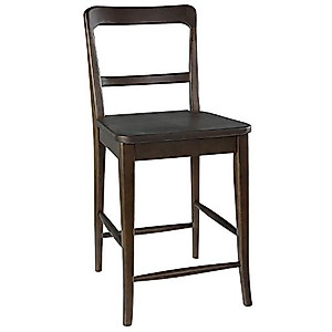 Amazon Brand – Stone & Beam Modern Farmhouse Counter-Height Barstool, 39"H, Birch Wood, Brown