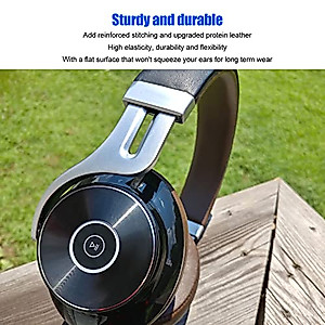 KOSDFOGE Replacement Ear Cushion Protein Leather Wearproof Headphone Ear Pads Compatible with Edifier W855BT(Brown)