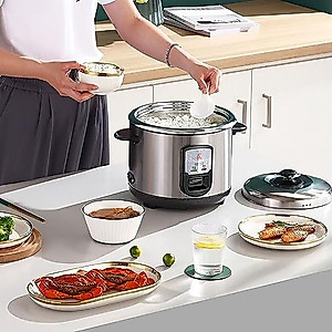ROCILA Rice Cooker, Slow Cooker & Steamer 3L Keep Warm, Premium Interior, Perfect Rice Every Time - Quick And Easy