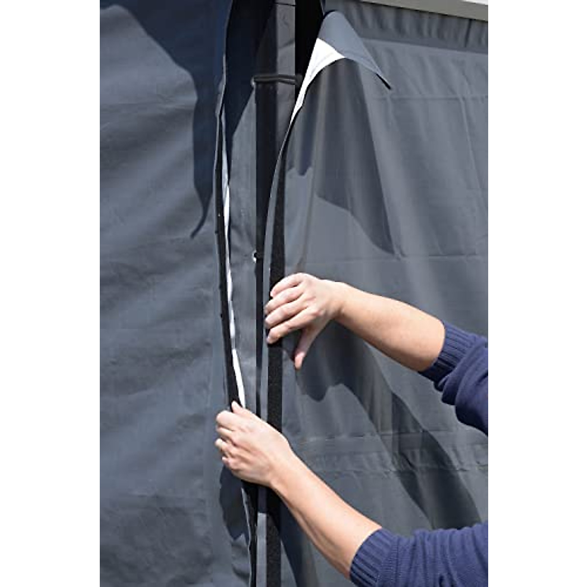 Arrow Sheds Amazon Exclusive 10' x 15' x 7' 29-Gauge Carport with Galvanized Steel Roof Panels and Enclosure Kit, Charcoal