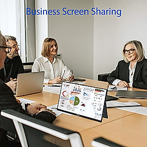 Portable Monitor,15.6 inch 1080P FHD USB C Laptop Monitor HDMI Computer Display External Monitor for Laptop Ultra Slim IPS Screen Gaming Monitor for PC PS4 Xbox Switch Phone, Built in Speaker