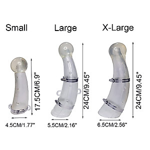 QIQIRO Large Size Silicone Goats Calf Cattle Bull Cow Big Horn Cover Anti-Fight Protective Cover Cow Horn Protector Round Cornered With 4 Clamps(Large Size 9.45''X2.16'')