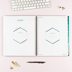 Blue Sky inkWELL Press for 2023-2024 Academic Year Weekly and Monthly Planner, 8.5' x 11', Flexible Cover, Wirebound, Ombre Diamond Charcoal (136451)