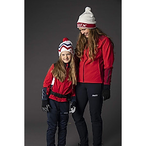 Swix Boys' Junior Steady Windproof Stretch Softshell Regular Fit Sports Jacket, Red, 8-10 Years